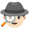 🕵🏻 Sleuth or Spy: Light Skin Tone Emoji