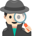 🕵🏻 Sleuth or Spy: Light Skin Tone Emoji