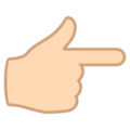 👉🏻 White Right Pointing Backhand Index: Light Skin Tone Emoji