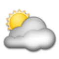 🌥️ Sol Bakom Stort Moln Emoji