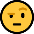 🤨 Face with One Eyebrow Raised Emoji