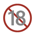 🔞 No One Under Eighteen Symbol Emoji