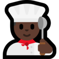 👨🏿‍🍳 Male Cook: Dark Skin Tone Emoji