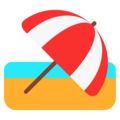 🏖️ Beach with Umbrella Emoji