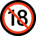 🔞 No One Under Eighteen Symbol Emoji