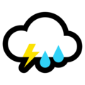 ⛈️ Thunder Cloud and Rain Emoji