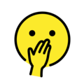🤭 Smiling Face with Smiling Eyes and Hand Covering Mouth Emoji