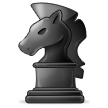 Black Chess Knight Emoji