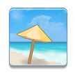 🏖️ Beach with Umbrella Emoji