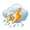 ⛈️ Thunder Cloud and Rain Emoji