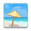 🏖️ Beach with Umbrella Emoji