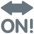 🔛 On with Exclamation Mark with Left Right Arrow Above Emoji