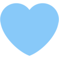 Light Blue Heart Emoji