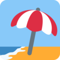 🏖️ Beach with Umbrella Emoji