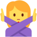 🙅‍♀️ Woman Gesturing No Emoji