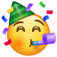 🥳 Face with Party Horn and Party Hat Emoji