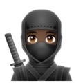 🥷🏿 Ninja: Dark Skin Tone Emoji
