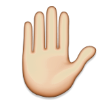 Raised Hand Emoji on Apple iOS 6.0