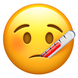 🤒 Face with Thermometer Emoji on Apple iOS 13.3