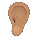👂🏽 Ear: Medium Skin Tone Emoji on Apple iOS 9.0