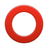 ⭕ Hollow Red Circle Emoji on Apple iOS 9.0