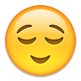 😌 Relieved Face Emoji on Apple iOS 9.0