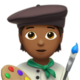 🧑🏾‍🎨 화가: 진한 갈색 피부 Emoji on Apple iOS 16.4