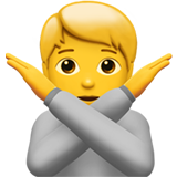 🙅 안 된다는 제스처를 하는 사람 Emoji on Apple iOS 16.4