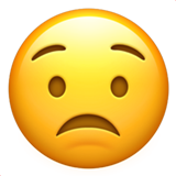 😟 Muka Risau Emoji on Apple iOS 16.4
