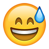 😅 Grinning Face with Sweat Emoji on Apple iOS 9.3