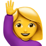 🙋‍♀️ Donna Con Mano Alzata Emoji on Apple iOS 10.3