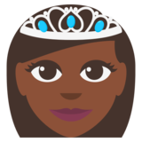 👸🏿 공주: 검은색 피부 Emoji on JoyPixels 3.0