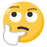 🤔 Visage En Pleine Réflexion Emoji on JoyPixels 3.0