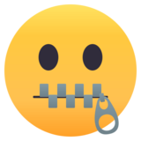🤐 Cara Con La Boca Cerrada Con Cremallera Emoji on JoyPixels 4.0