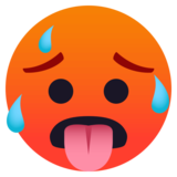 🥵 Rosto Fervendo De Calor Emoji on JoyPixels 4.5