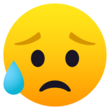 😥 Teleurgesteld Maar Opgelucht Gezicht Emoji on JoyPixels 5.0