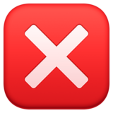 Cross Mark Button Emoji on Facebook 15.0