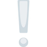 White Exclamation Mark Emoji on Facebook 2.0
