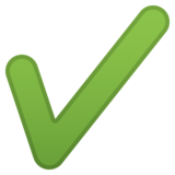 ️ Check Mark Emoji on Google Noto Color Emoji Android 8.0