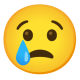 😢 Gråter Emoji on Google Noto Color Emoji 15.0