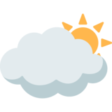 🌥️ Sol Bakom Stort Moln Emoji on Google Noto Color Emoji Android 7.0