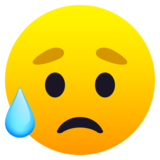 😥 Teleurgesteld Maar Opgelucht Gezicht Emoji on JoyPixels 6.6