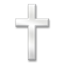 White Latin Cross Emoji on LG G4