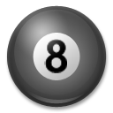 🎱 Bola Negra De Billar Emoji on LG G5