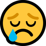 😢 Crying Face Emoji on Microsoft Windows 10 Fall Creators Update