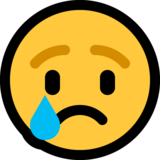 😢 Crying Face Emoji on Microsoft Windows 10 October 2018 Update