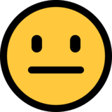 😐 Faccina Neutra Emoji on Microsoft Windows 11