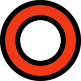 ⭕ Hollow Red Circle Emoji on Microsoft Windows 10 Creators Update