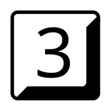 3️⃣ Keycap Digit Three Emoji on Noto Emoji Font 15.0