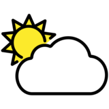 🌥️ Sol Bakom Stort Moln Emoji on OpenMoji 12.3